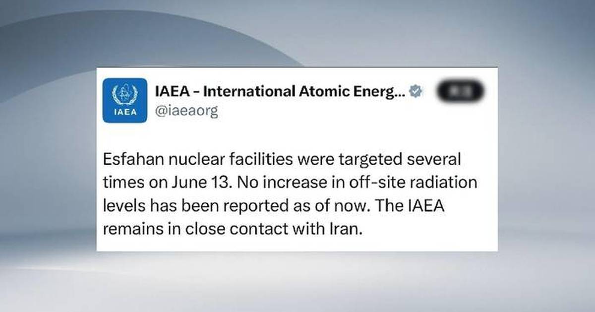 IAEA confirms no off-site radiation at Iran's nuclear sites after ...