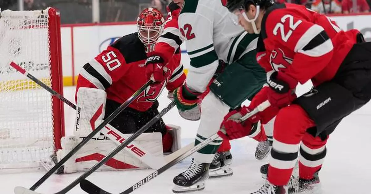Nico Daws makes 29 saves, Devils beat Wild 4-1 for 6th straight victory