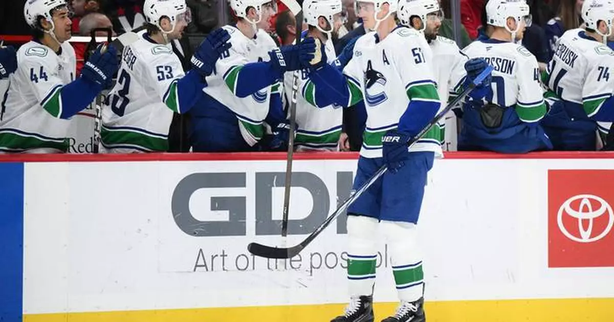 Canucks score 3 in the first, snap Washington's 4-game winning streak ...