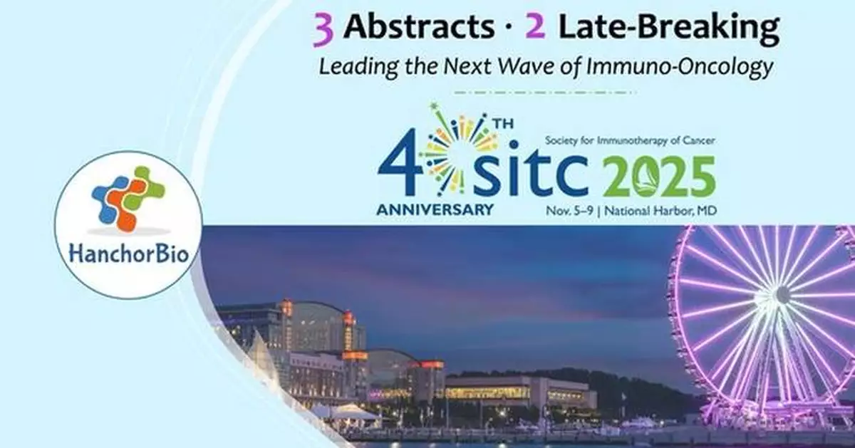 HanchorBio Presents Preclinical Data on HCB301 at SITC 2025