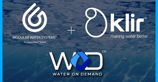 Modular Water Systems and Klir Partner for Water On Demand Pilot Program