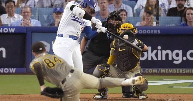 Ohtani homers in playoff debut and the Dodgers rally to beat the Padres ...