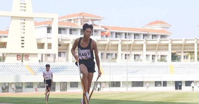 Stilt racing, swing competition held on first day of national games of ...