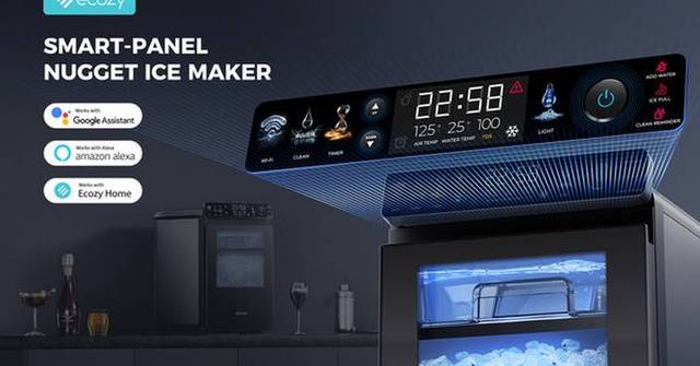 ecozy Launches Smart Nugget Ice Maker with IceLumix Full-Color Panel