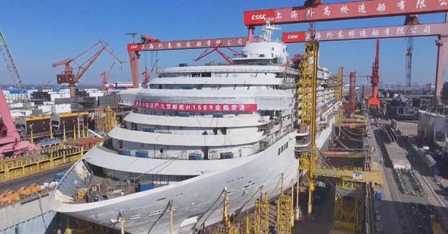 China's second homemade cruise ship begins interior outfitting
