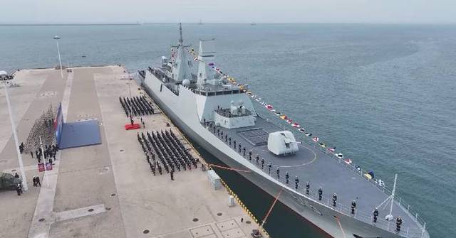 China's first Type 054B frigate Luohe commissioned