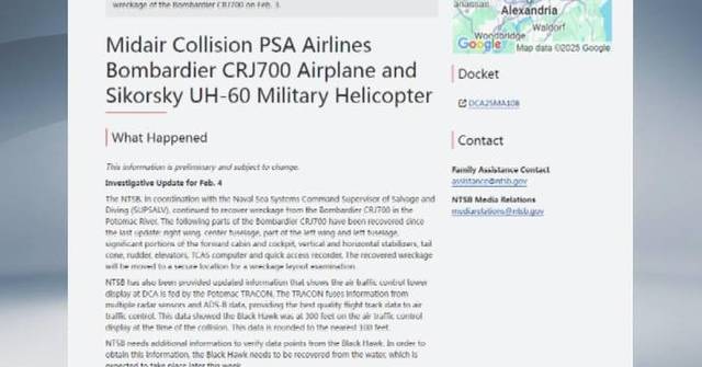 Investigation shows Black Hawk at around 91 meters midair during DC aircraft collision