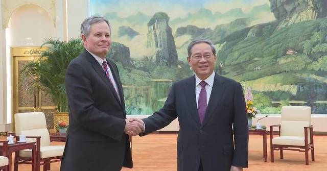 Chinese premier meets US Senator Steve Daines