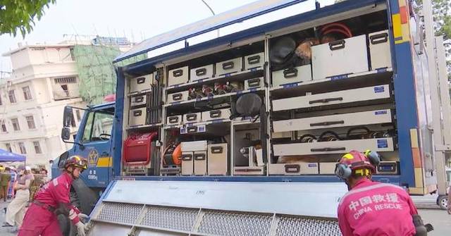 Chinese rescue teams deploy advanced equipment in Myanmar quake search