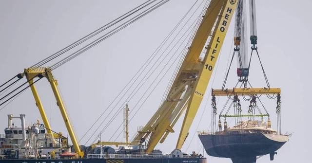 The recovered Bayesian superyacht completes its final journey to a ...