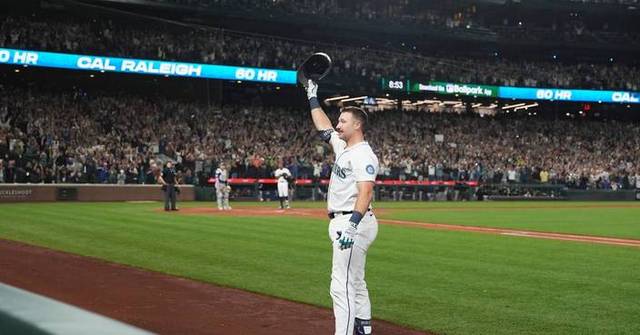Mariners win AL West for 1st time in 24 years as Raleigh reaches 60 ...