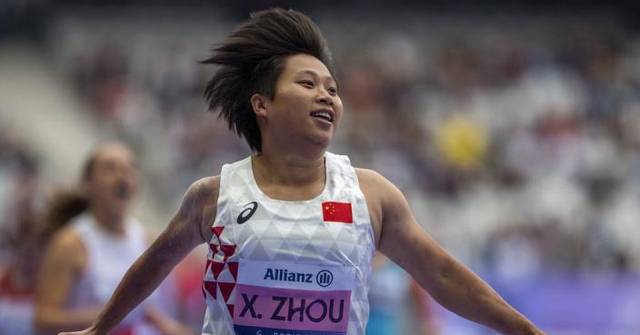 巴黎殘奧｜國家隊周霞女子T35級100米短跑奪金