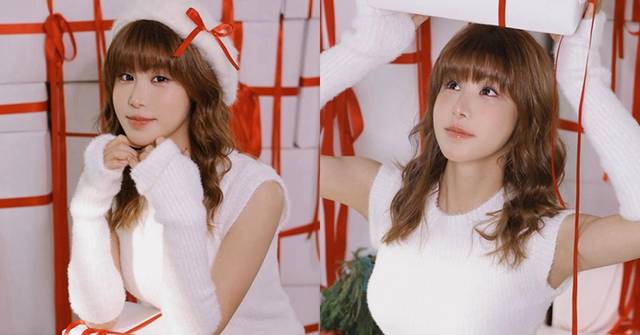 古佩玲化身「聖誕女郎」派禮物 模樣可愛獲like無數