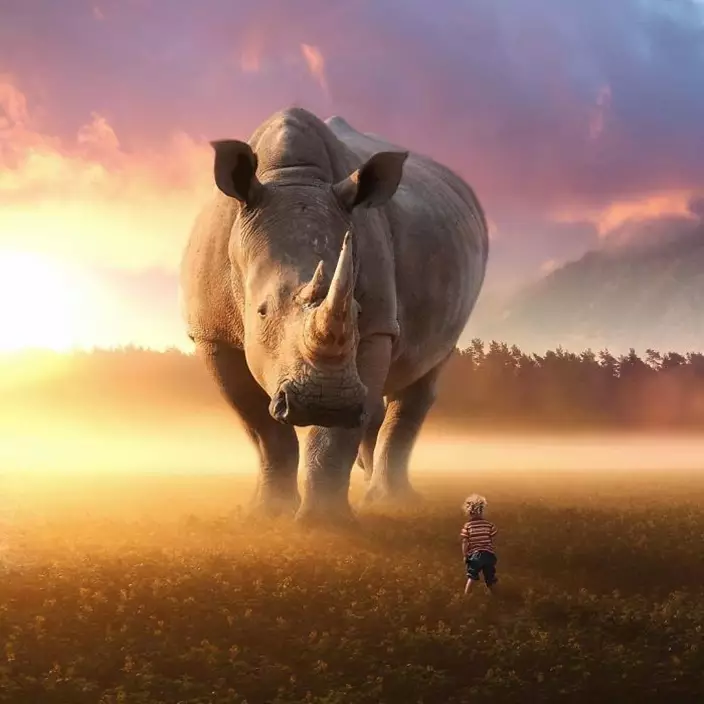 Imagining a world with giant animals and tiny you